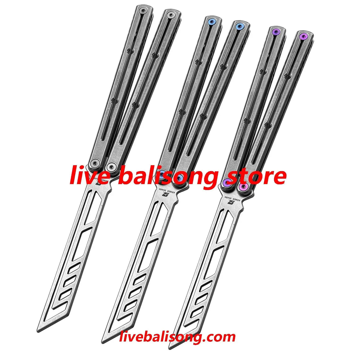 ARMED SHARK Titanium Kraken V3 Balisong Trainer Clone - livebalisong